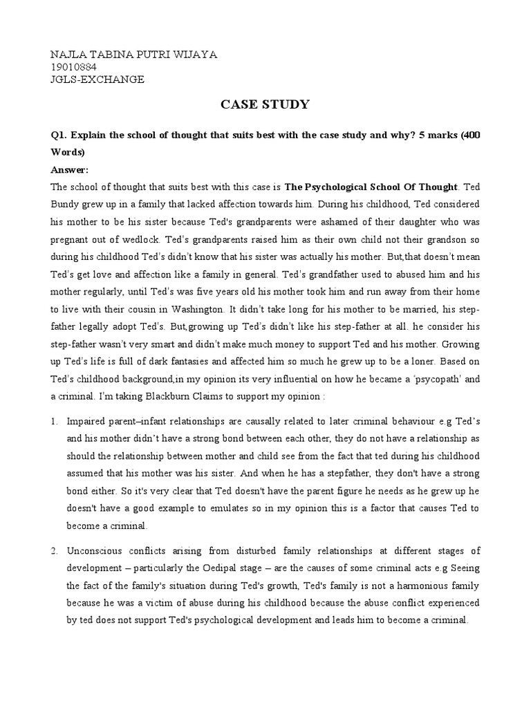 Case Study Criminology | PDF | Criminology | Family