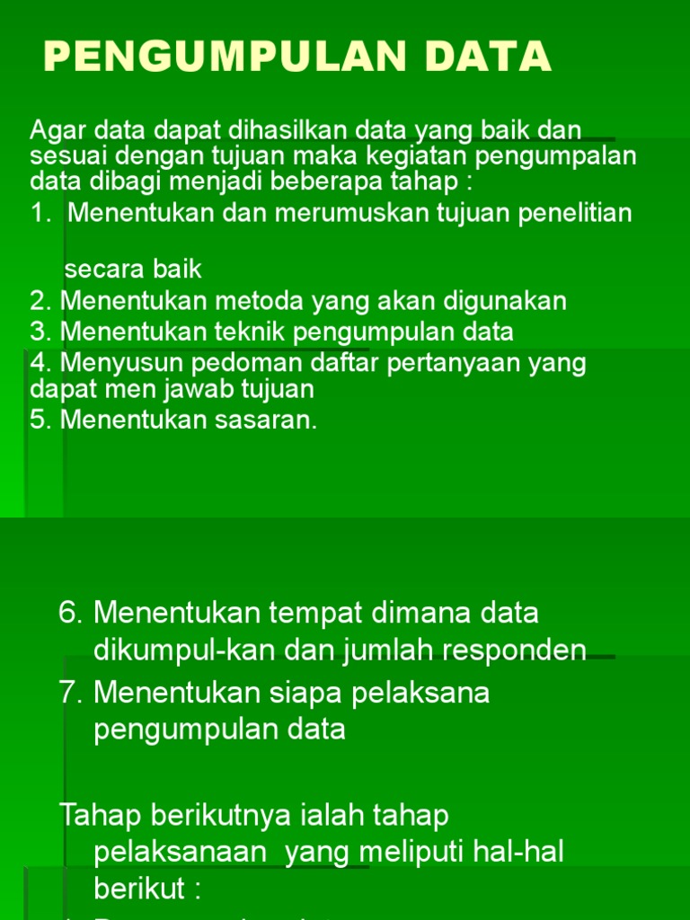 Pengumpulan Data | PDF