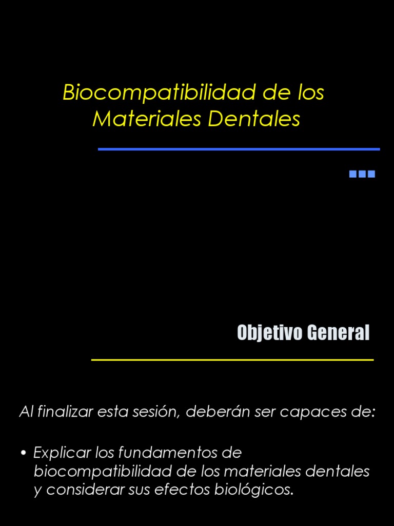 Biocompatibilidad de Los Materiales Dentales | PDF | Esmalte de dientes ...