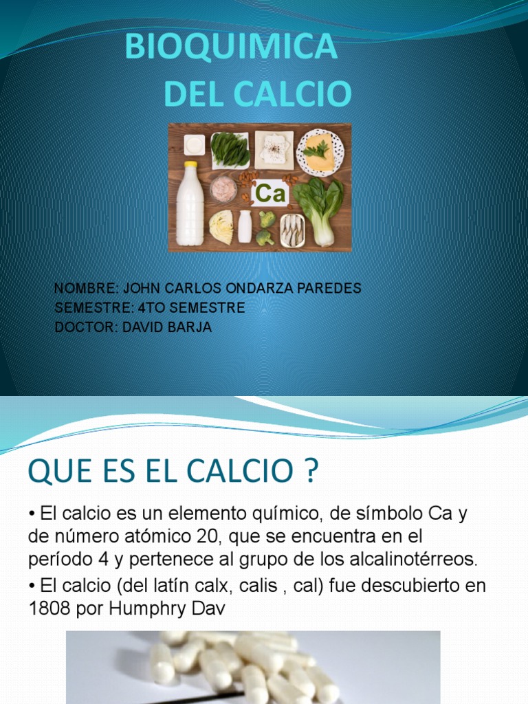 Bioquímica del calcio: Funciones, factores que regulan y alimentos ...