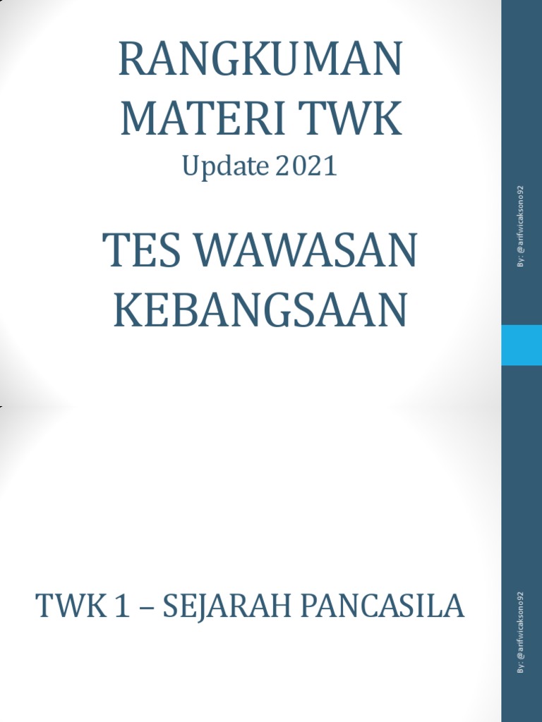 Rangkuman Materi TWK 2021 | PDF
