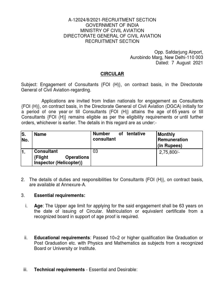VC FOI (H) (Aug2021) | PDF | Flight Instructor