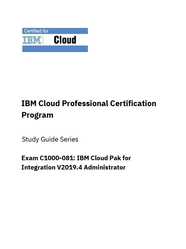 IBM Cloud Professional Certification Program: Study Guide Series | PDF ...