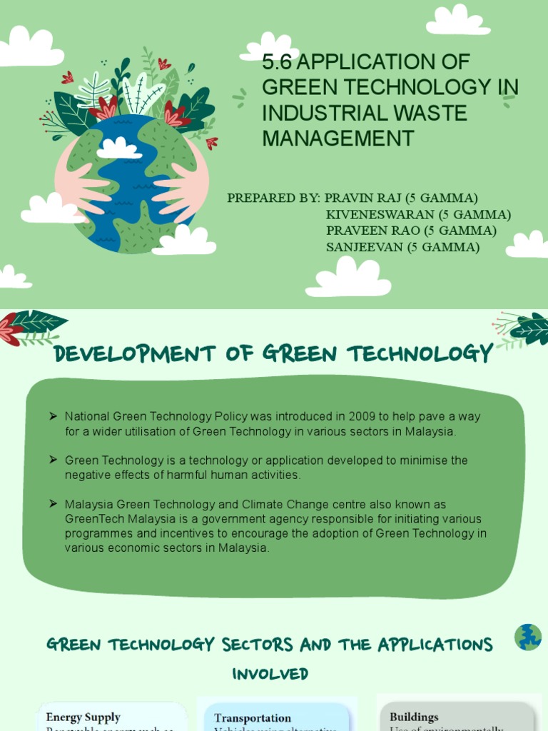5.6 Application of Green Technology in Industrial Waste Management ...