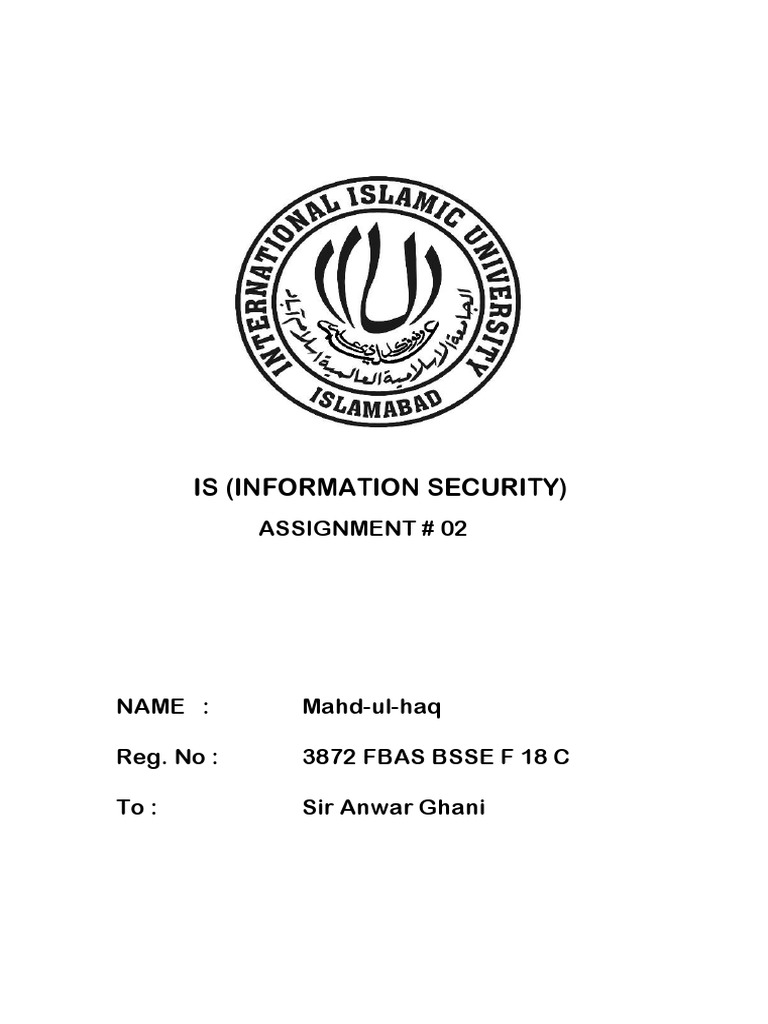 Mah D Assignment | PDF | Encryption | Cipher