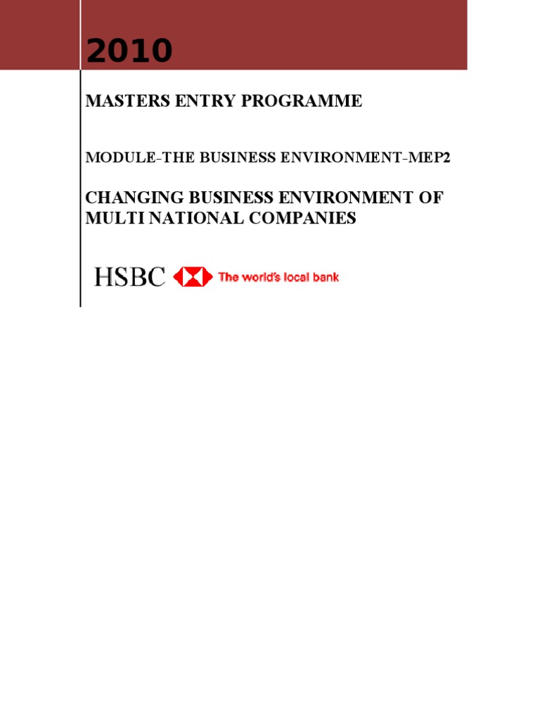 HSBC - Assessment | PDF | Hsbc | Swot Analysis