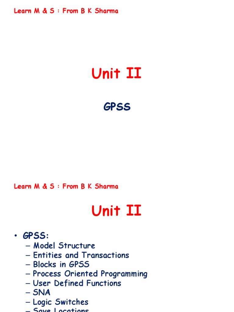 Unit 2.1 GPSS TO GIVE STUDENTS | PDF | Software Development | Computer Engineering