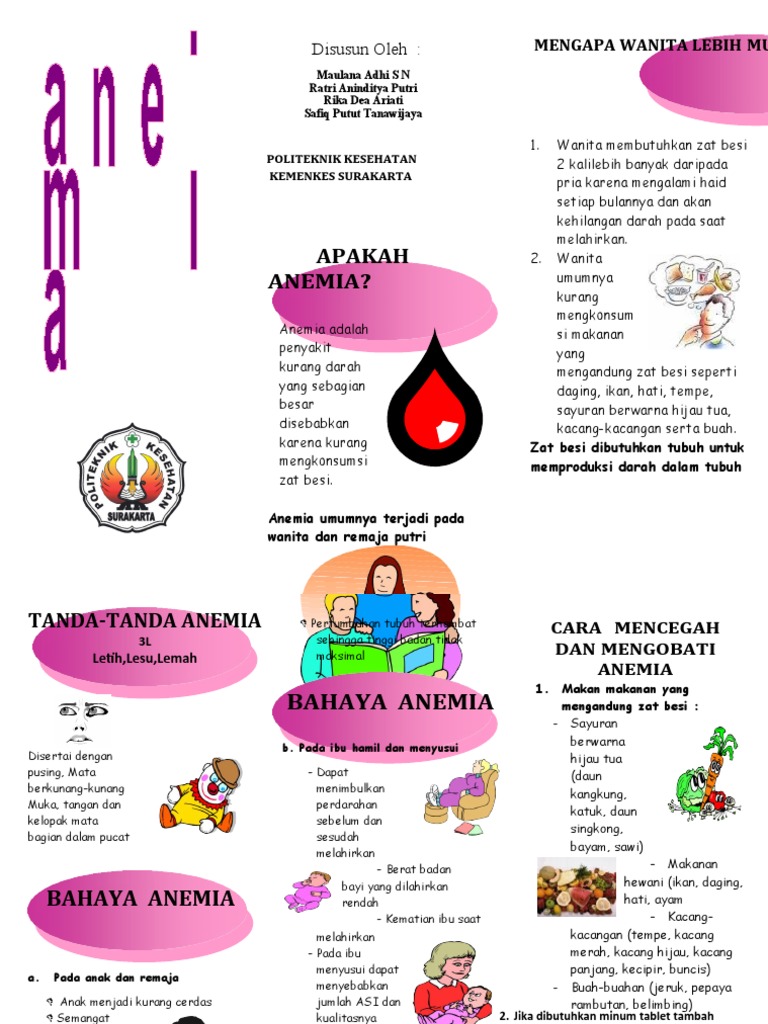 Leaflet Anemia Umum | PDF