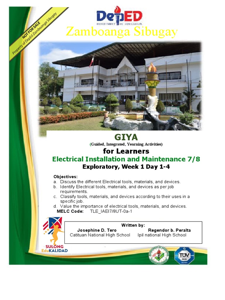 EIM Learning Activity Sheets | PDF | Electrical Connector | Screw