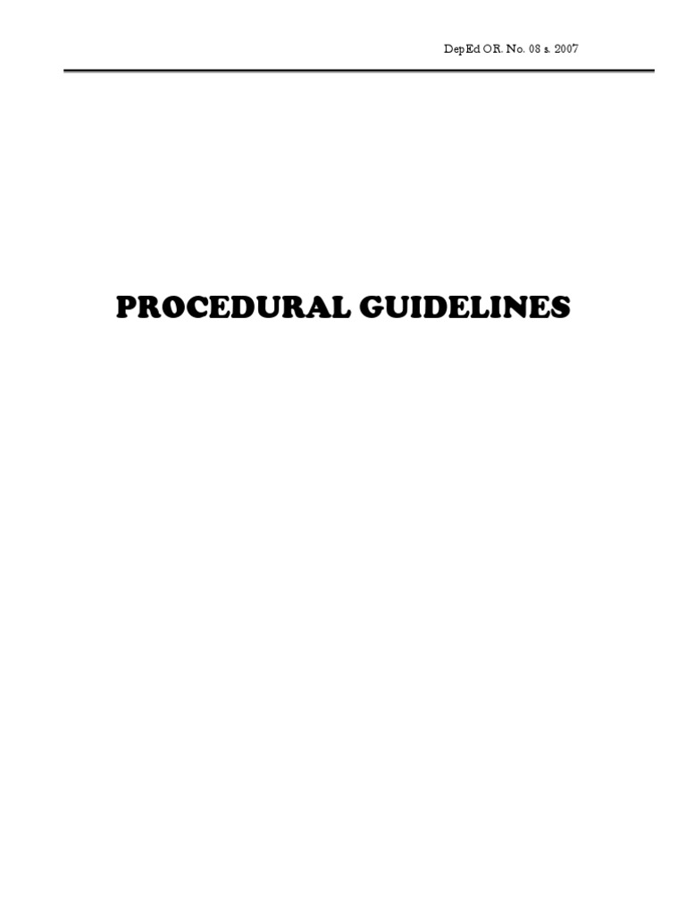 Module 2 Procedural Guidelines | PDF | Teachers | Foods