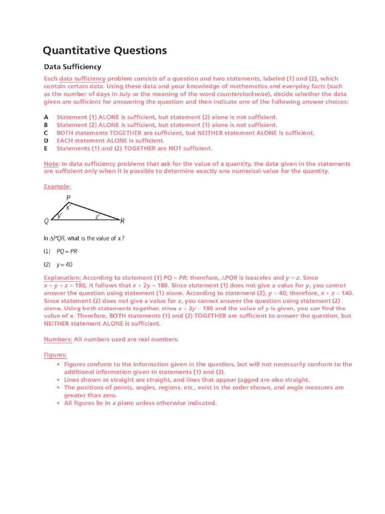 GMAT Quantitative Sample Paper 2 | PDF