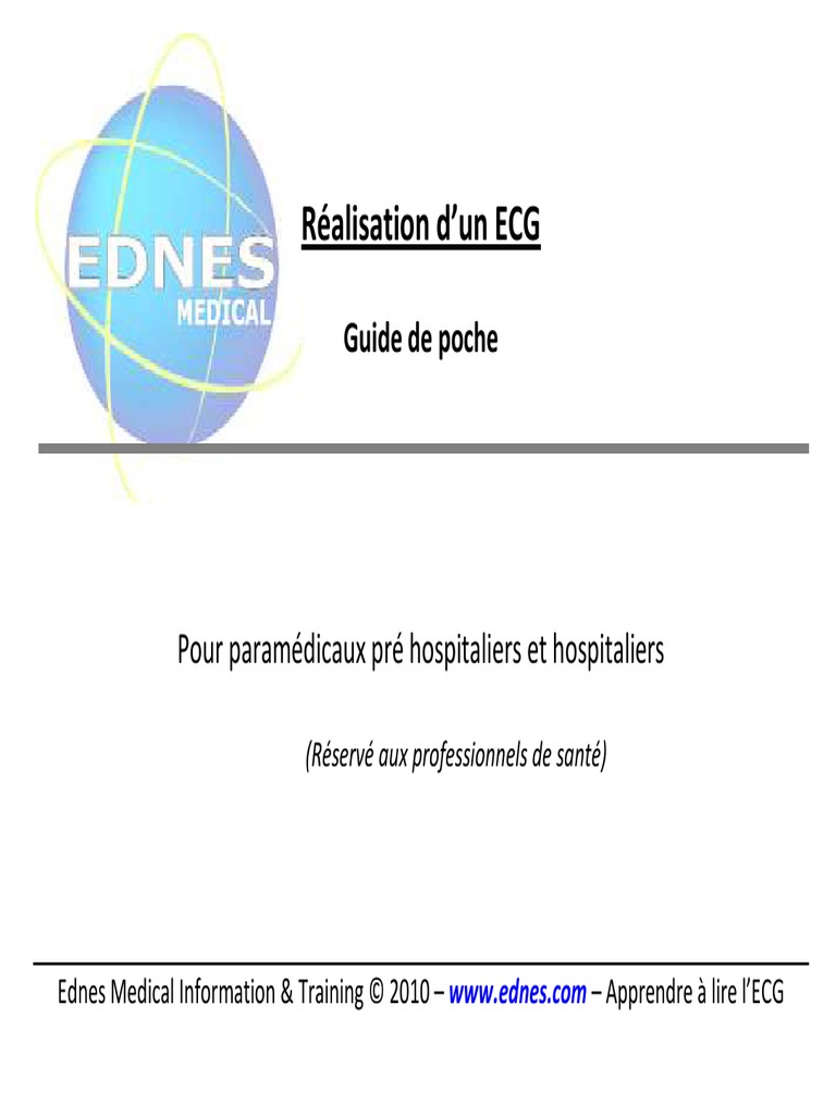 Guide Realisation de L ECG | PDF | Électrocardiographie | Physiologie