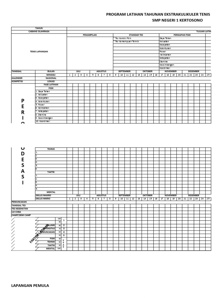 Prota Tenis Lap | PDF