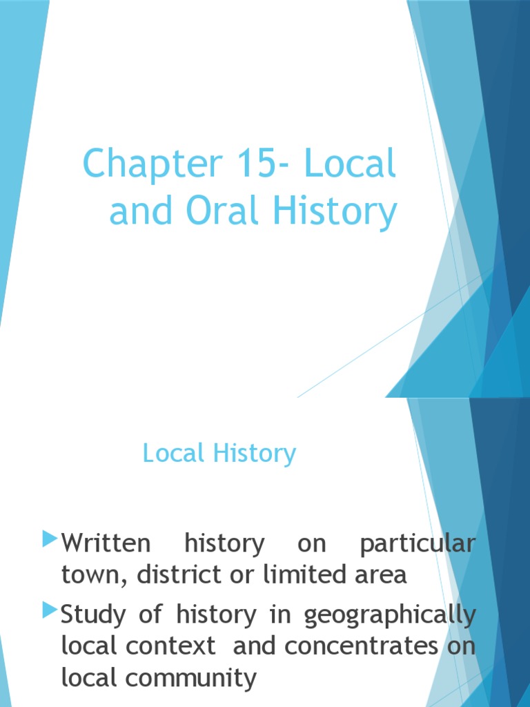 Chapter 15-Local and Oral History | PDF | Mindanao | Philippines