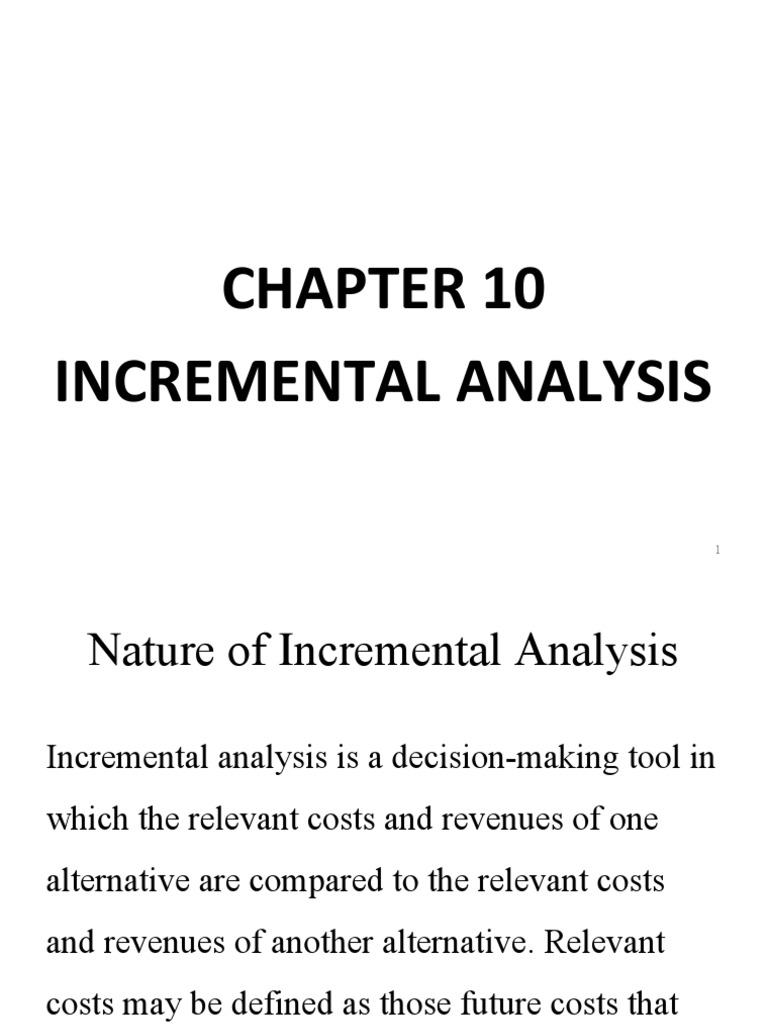 FMA-SEC 02-Chapter Eight Incremental Cost Analysis | PDF | Cost | Long Run And Short Run