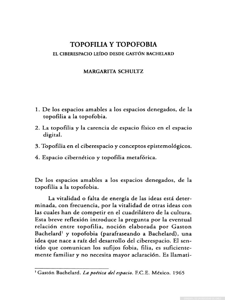 Topofilia y Topofobia | PDF