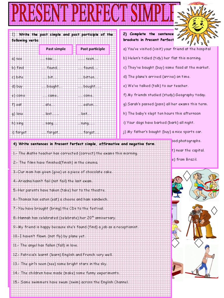 Exercises Present Perfect | PDF | Syntax | Languages