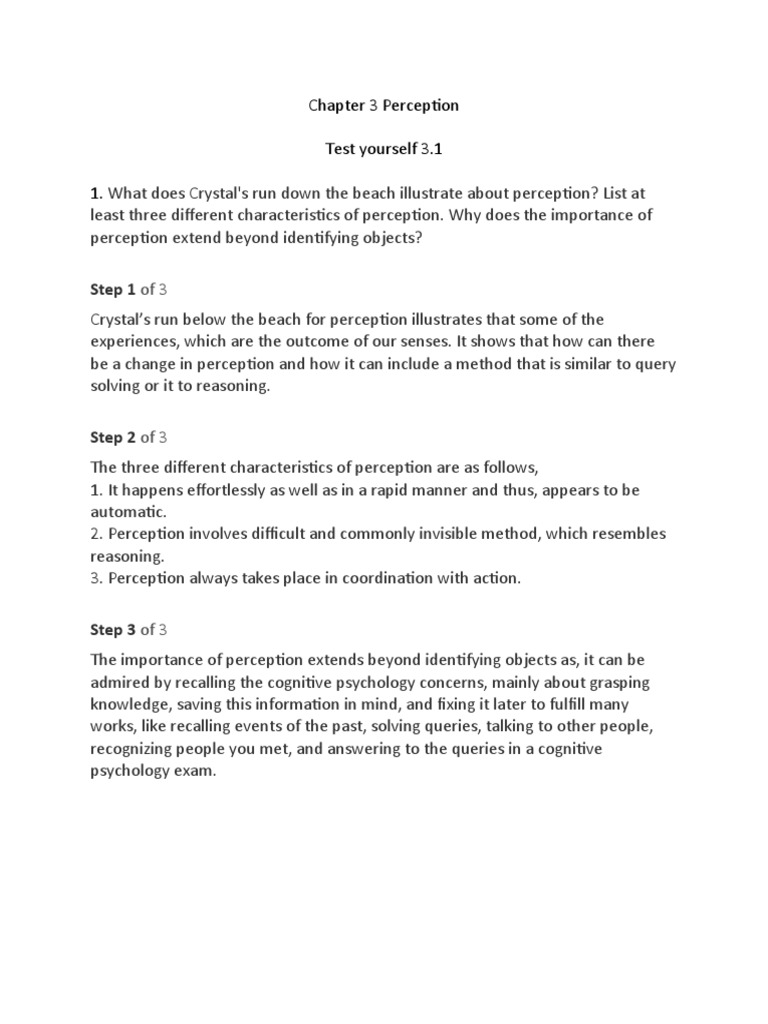 Chapter 3 Perception | PDF | Perception | Visual Perception