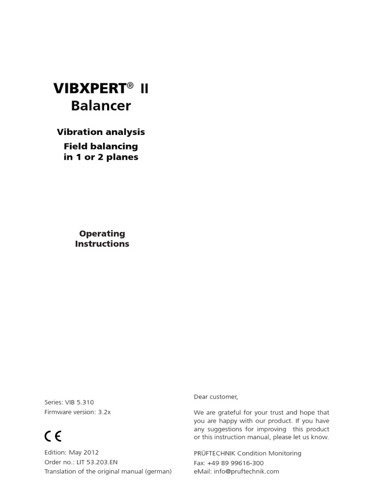 VIBXPERT-II Balancer Manual en 052012 | PDF | Personal Computers | Usb