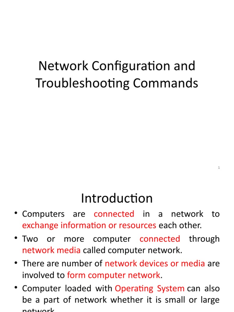 Network Configuration And Troubleshooting Commands Pdf Domain Name System Computer Network 