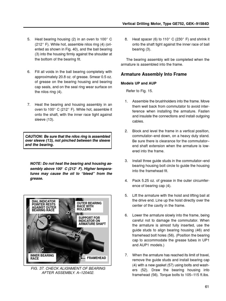 GE752 Vertical Motor Assembly Guide | PDF | Bearing (Mechanical ...
