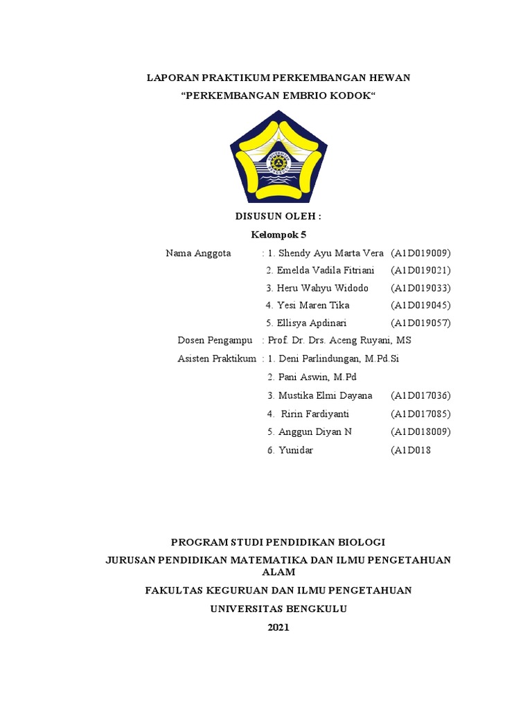 Laporan Perkembangan Embrio Katak - Kelompok 5a | PDF