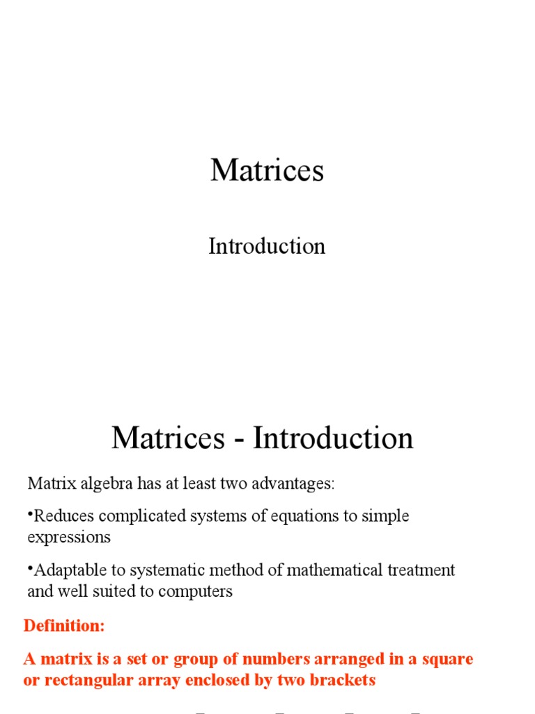 1 Matrices | PDF | Matrix (Mathematics) | Operator Theory
