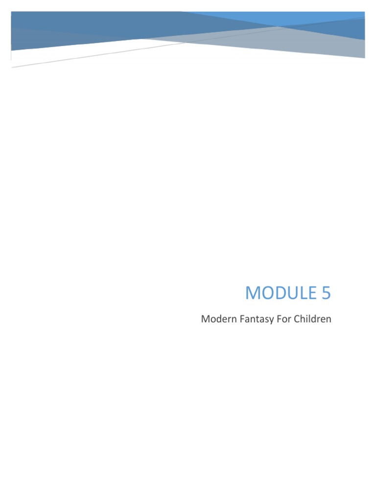 Modern Fantasy in Children's Literature | PDF | Fantasy | Fairy Tales