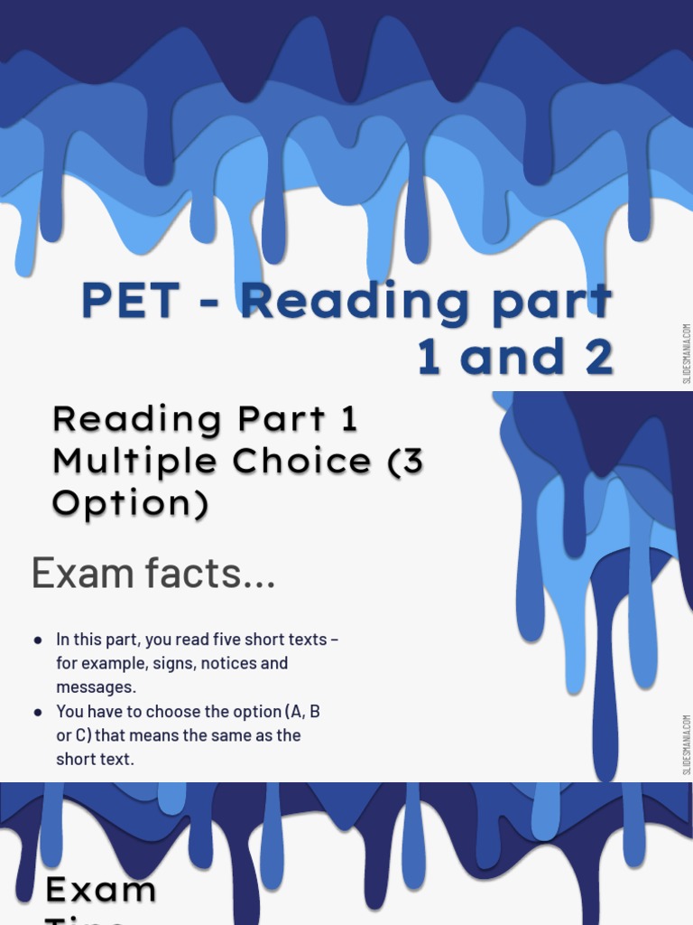 PET Reading Part 1 and 2 Matching | PDF | Communication