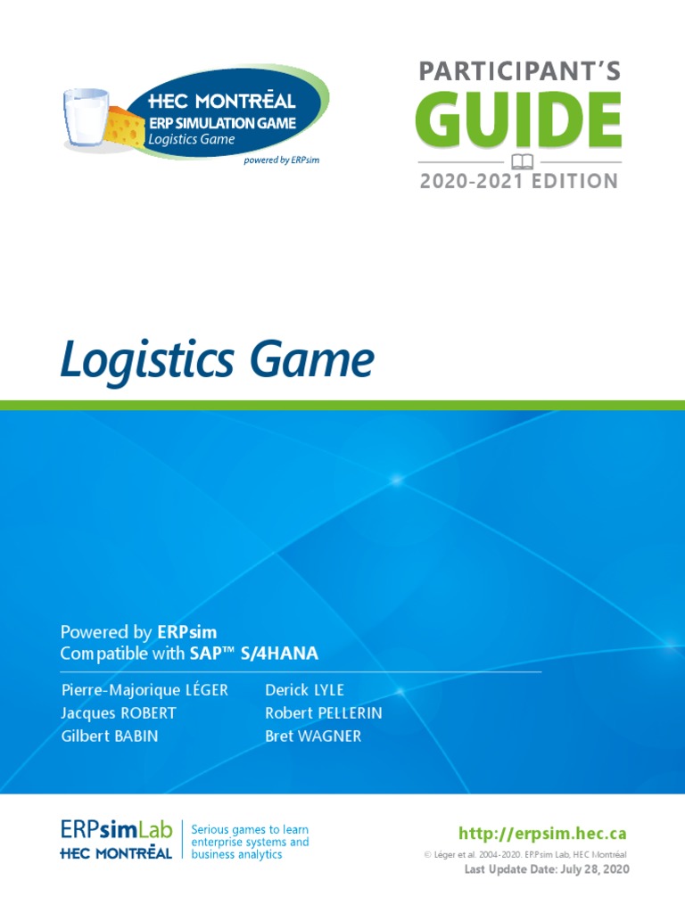 Logistics Game: 2020-2021 EDITION | PDF | Banks | Enterprise Resource ...