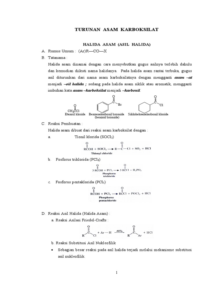 Reaksi dan Tatanama Asil Halida | PDF