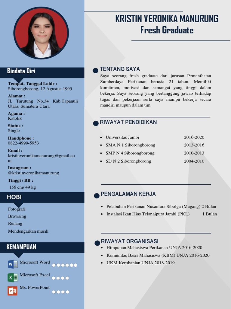 CV Kristin Veronika Manurung Ok | PDF
