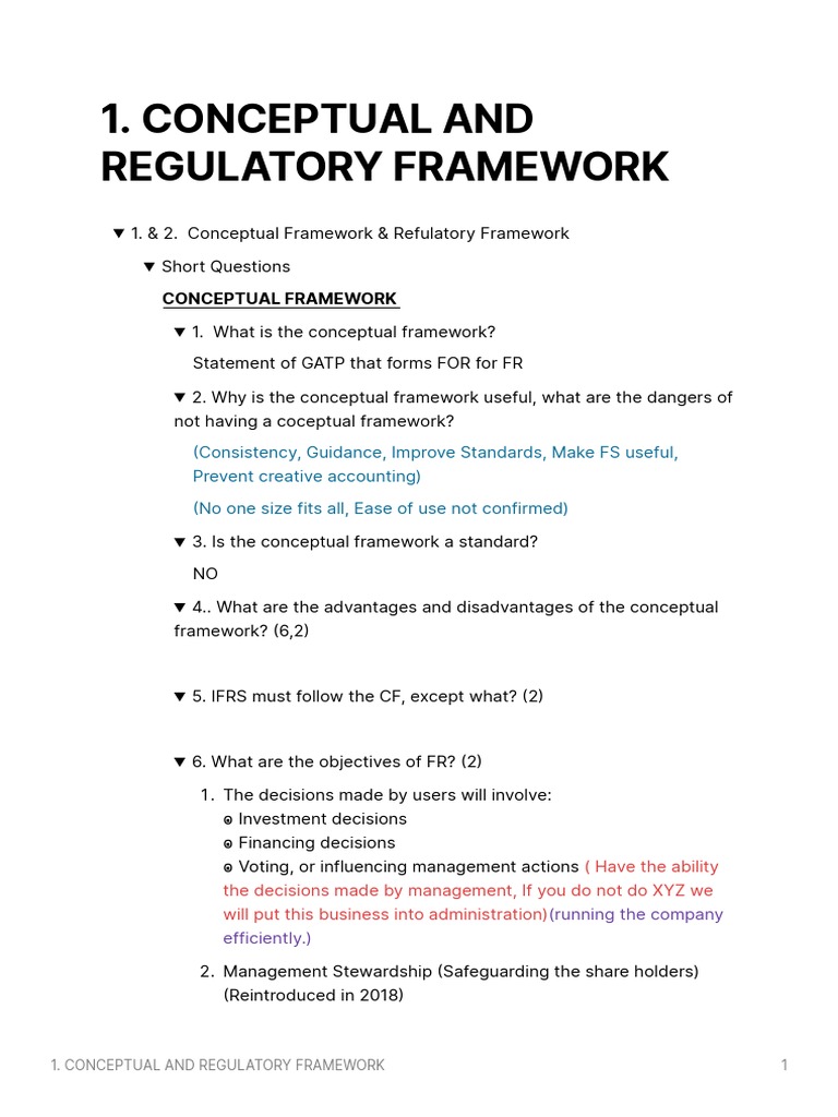 Conceptual and Regulatory Framework | PDF | International Financial ...