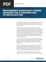 Weighing Balance Uncertainty Estimation | PDF