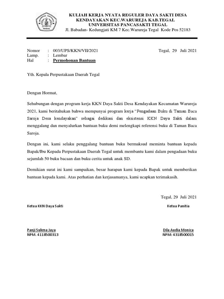 Contoh Proposal Donasi Buku | PDF