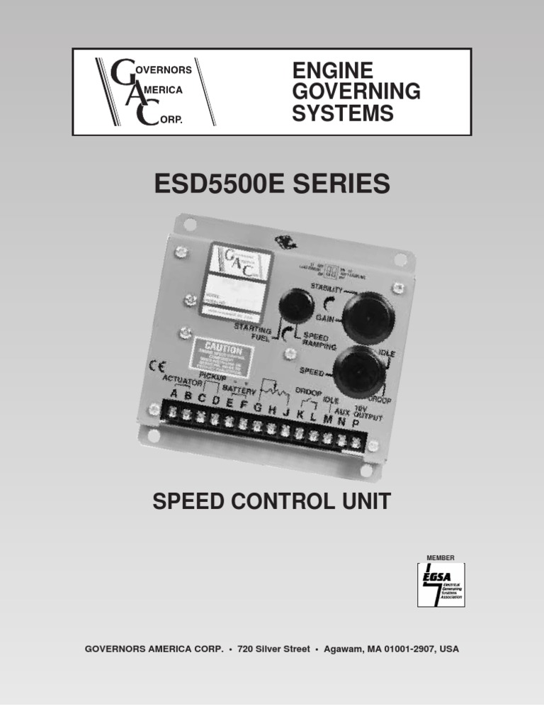 Speed Control GAC ESD5500 | PDF | Amplifier | Control Theory
