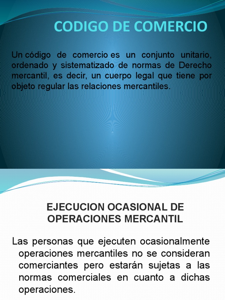 Resumen del Código de Comercio | PDF | Finanzas y dinero