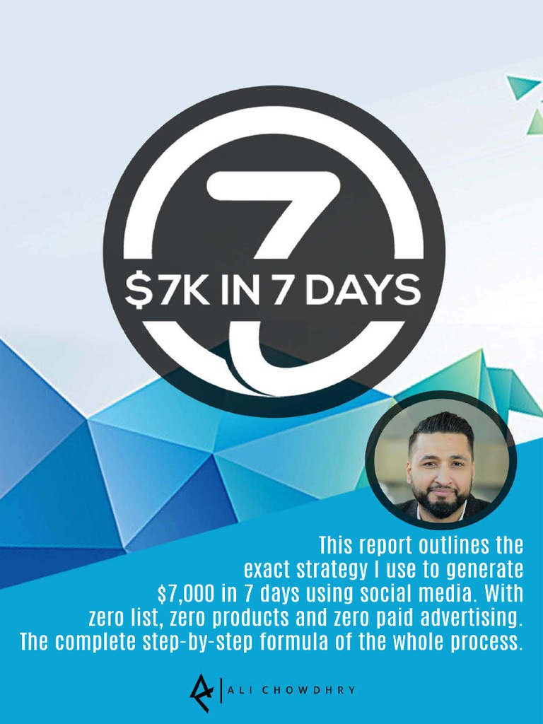 $7K in 7 Days Blueprint | PDF | Pound Sterling | Marketing