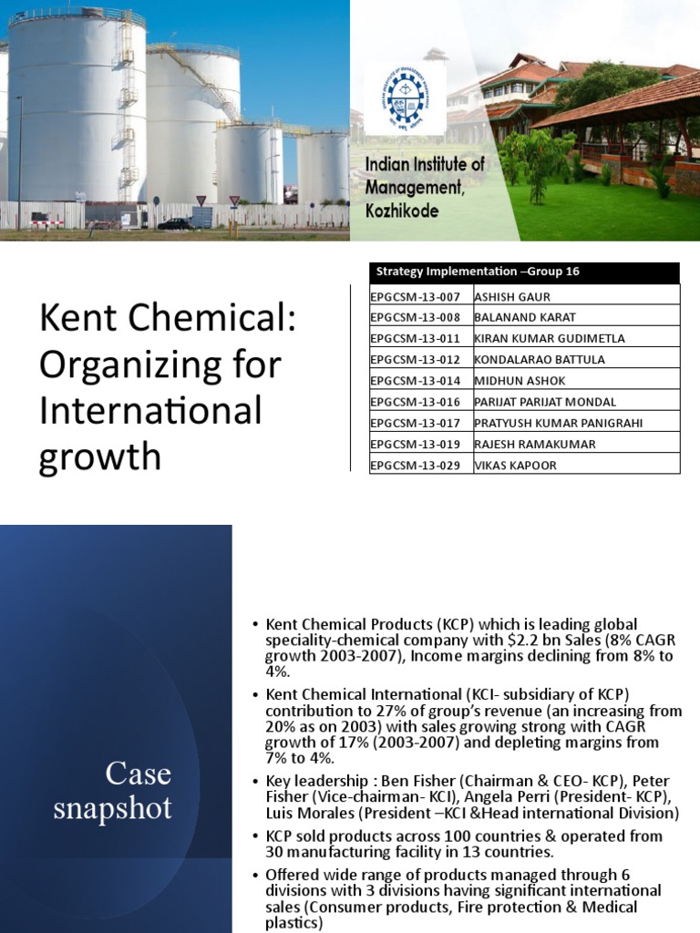 Kent Chemicals | PDF | Decision Making | Research And Development