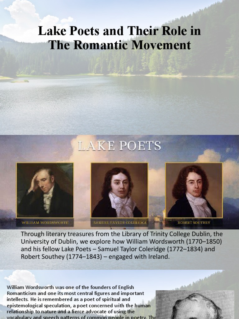 The Lake Poets | PDF | William Wordsworth | Samuel Taylor Coleridge