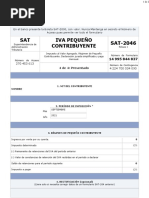 Formulario SAT-2046 IVA Pequeño Contribuyente | PDF | Impuesto al valor ...