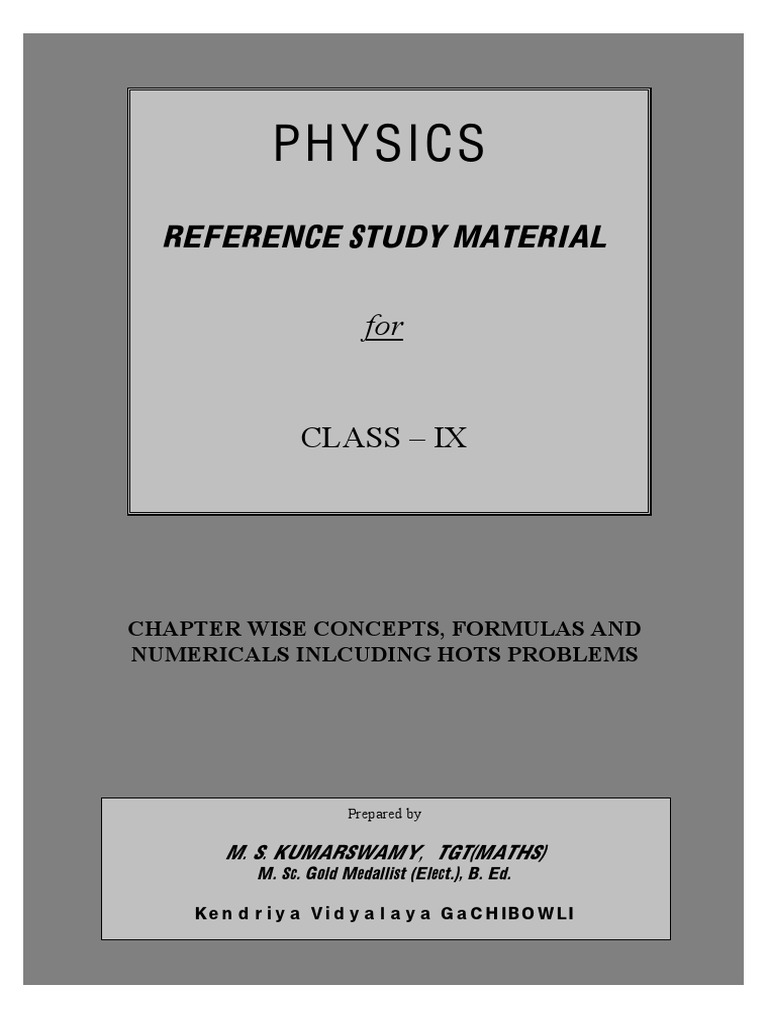 Physics Grade-9 Book | PDF | Acceleration | Speed