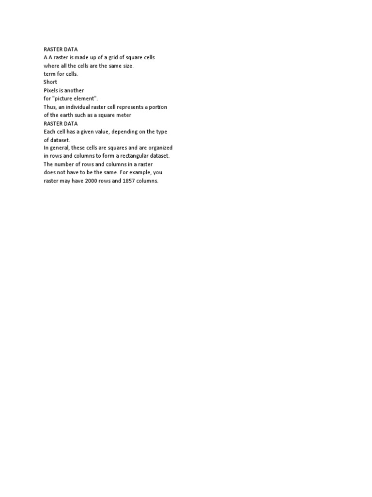 Understanding Raster Data Grids | PDF