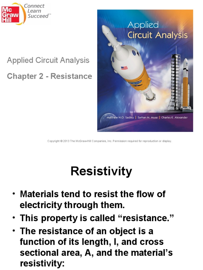 Applied Circuit Analysis: Chapter 2 - Resistance | PDF | Resistor ...