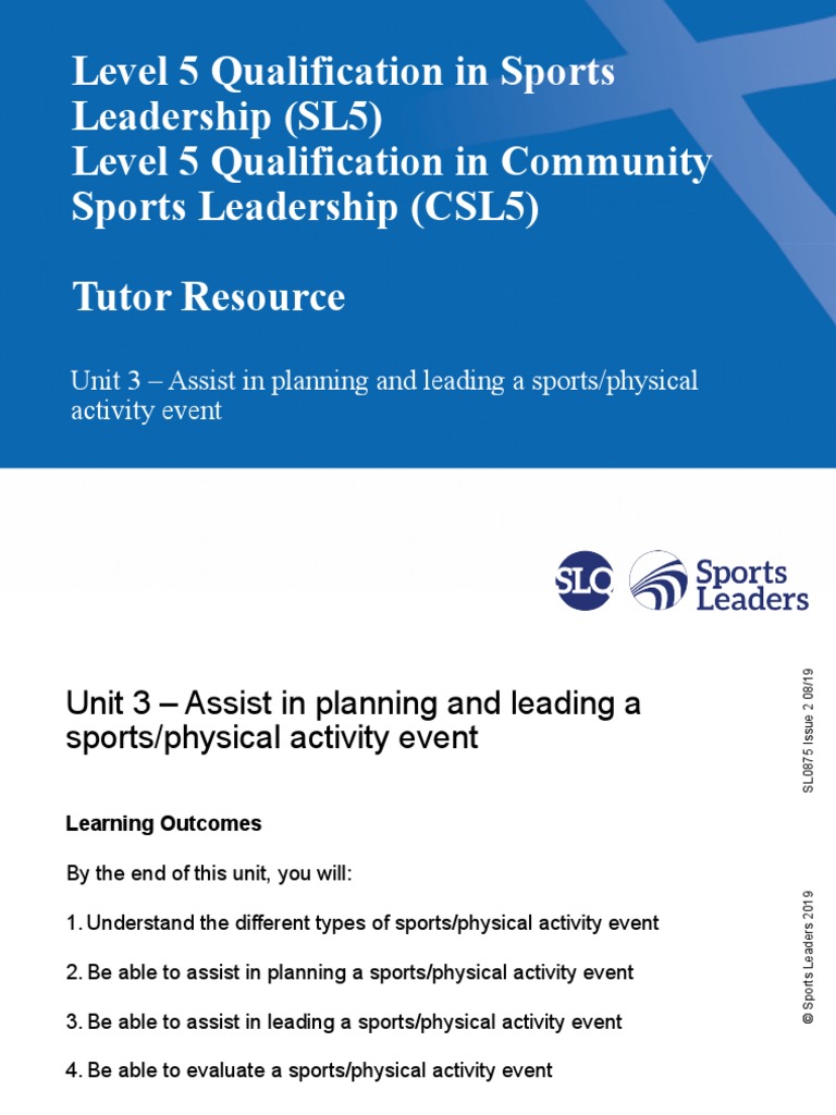Qualification in Sports Leadership | PDF | Sports | Leadership