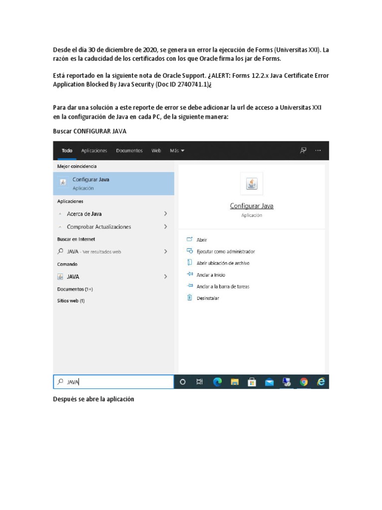 Error Certificado Java | PDF