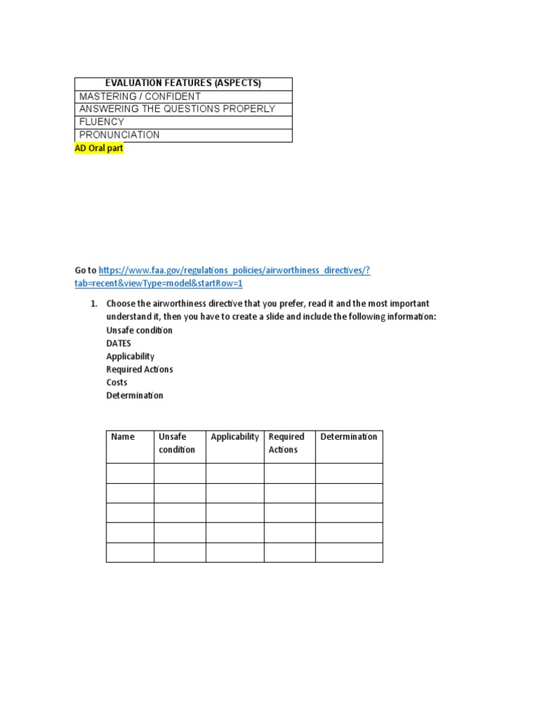 Evaluation Features | PDF