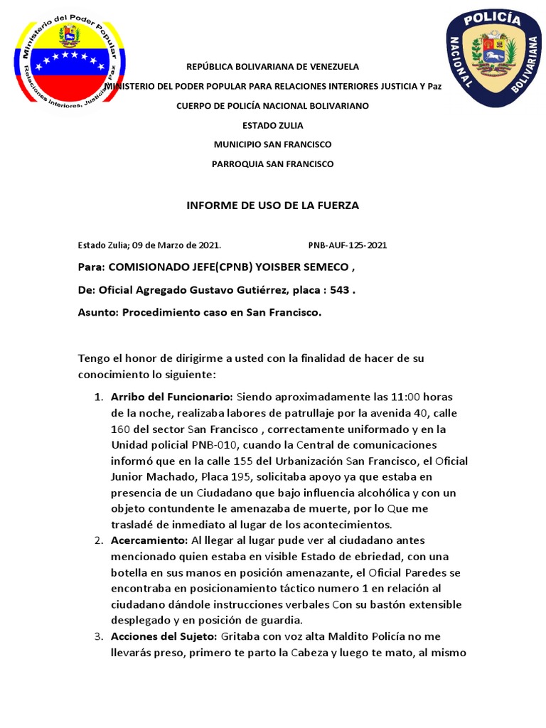Informe Policial 12 | PDF | Policía