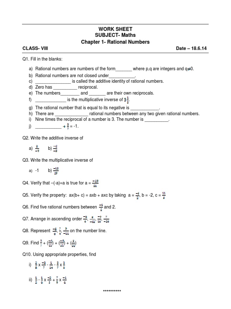 CBSE Class 8 Revision Worksheets and Sample Papers | PDF | Rectangle ...