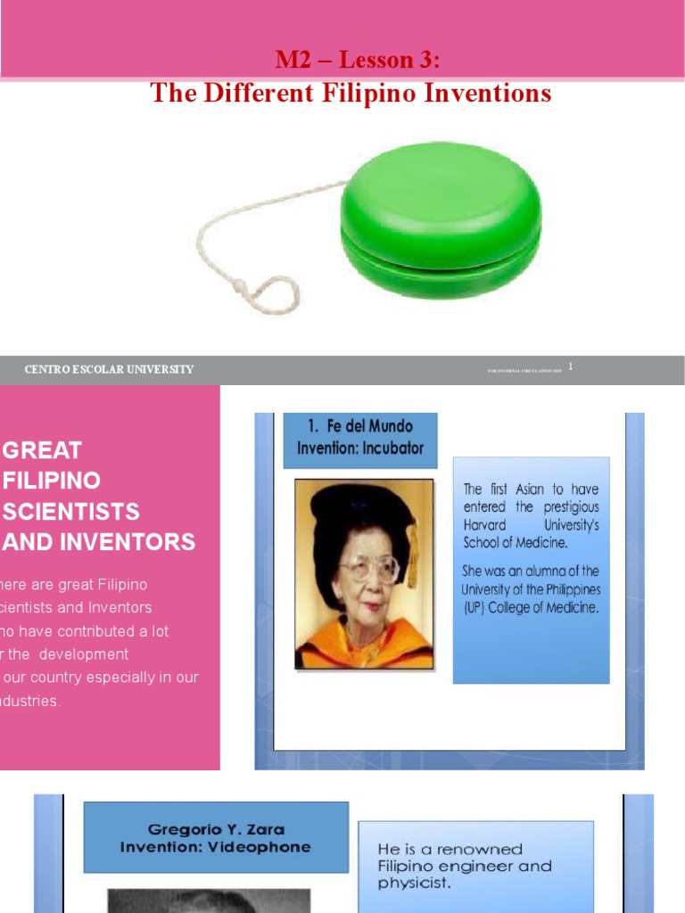 The Different Filipino Inventions: M2 - Lesson 3 | PDF | Science